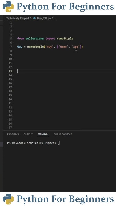 Named Tuples In Python | Python Tutorial - YouTube