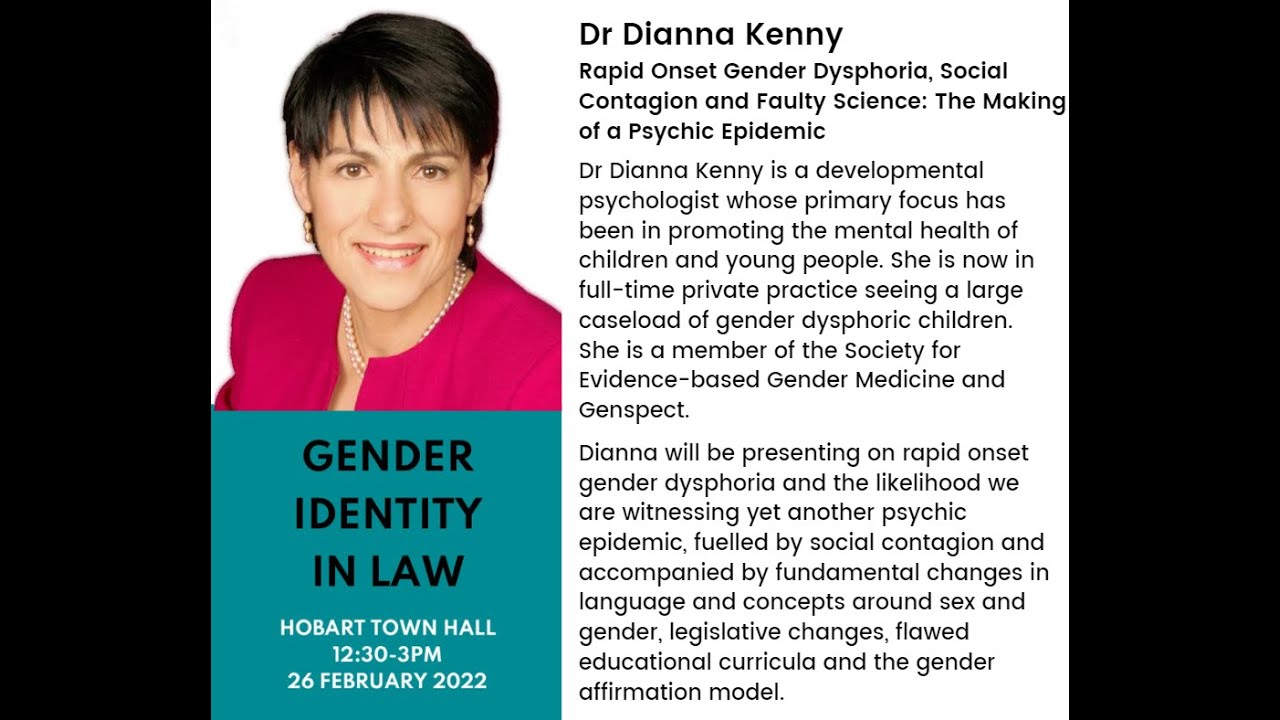 Professor Dianna Kenny, Gender Identity in Law - YouTube