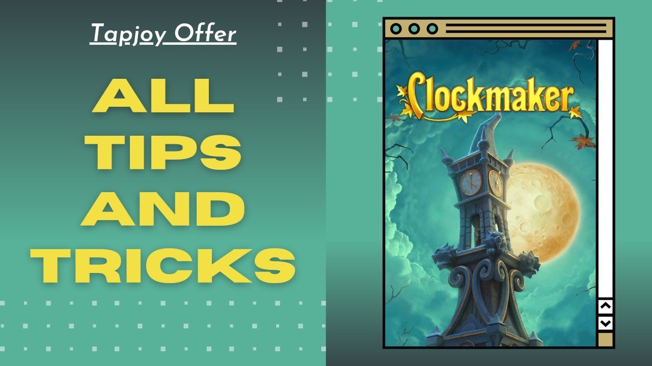 Clockmaker Game || Tapjoy Offer || Tips & Tricks - YouTube