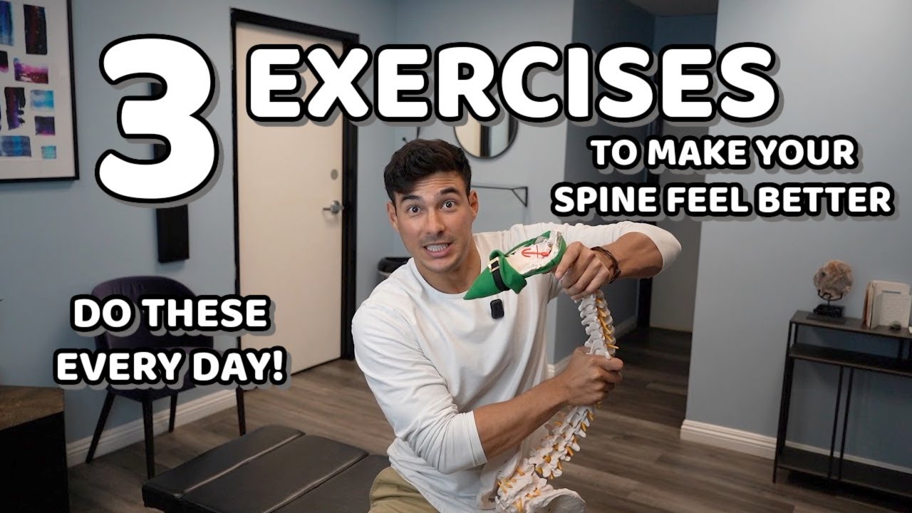 3 EXERCISES TO IMPROVE SPINAL HEALTH | Try These at Home! - YouTube