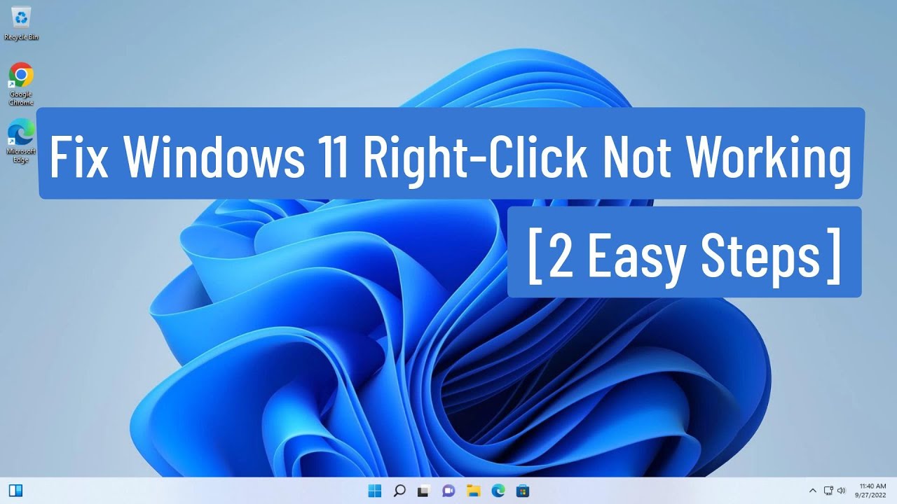 FIX Windows 11 Right-Click Not Working [2 Easy Steps] - YouTube
