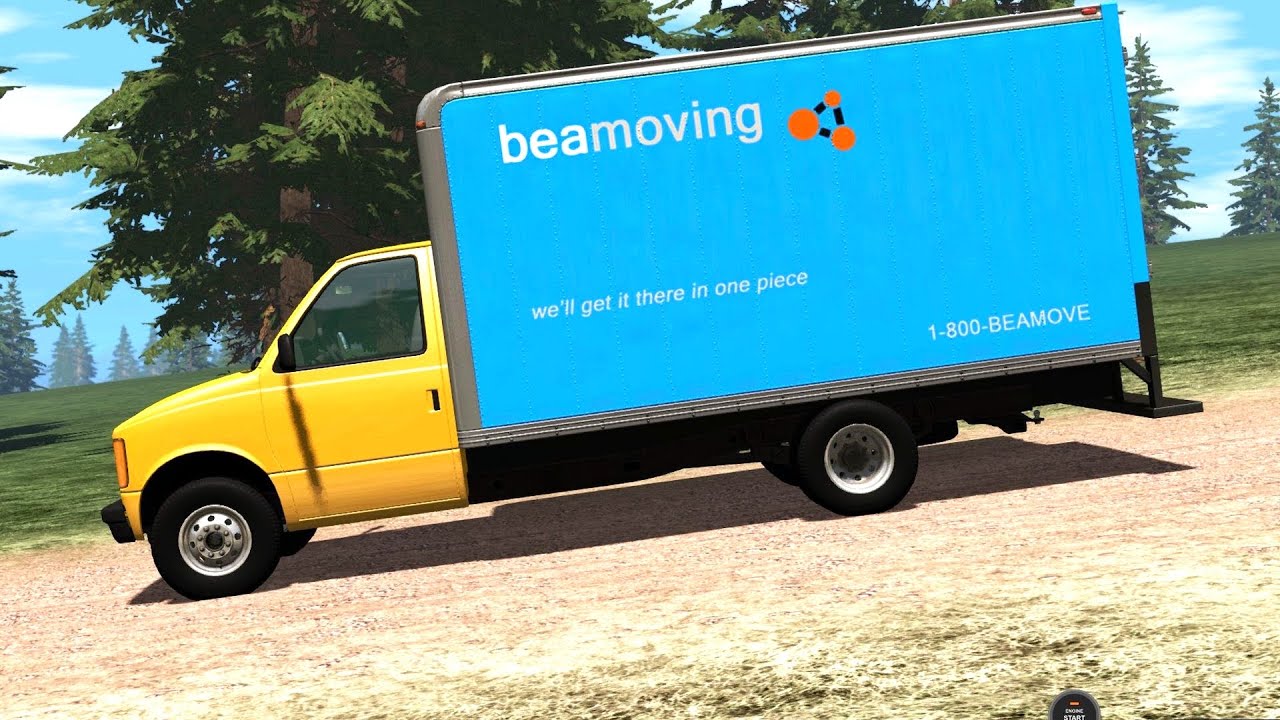 BeamNG Drive - H45 Box Truck Transporting Wood Planks American Road ...