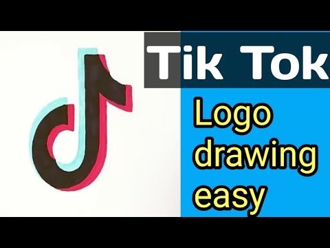 HOW TO DRAW TIK TOK LOGO / tik tok logo drawing, easy / tik tok logo ...