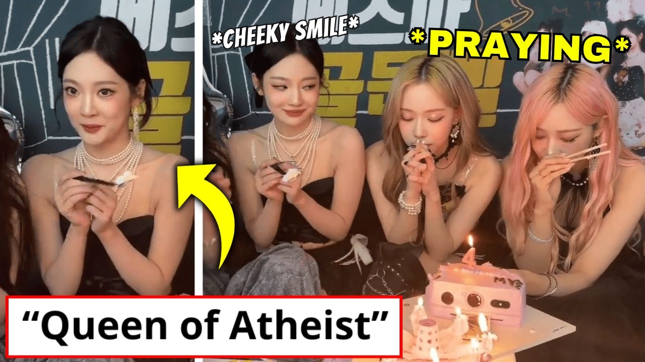 Ningning aespa is going viral for her moment Eating the cake while the ...