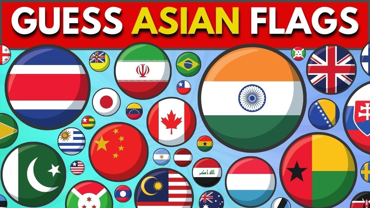 🌏Guess The Country | Guess All Asian Countries By Flag | Country Quiz ...