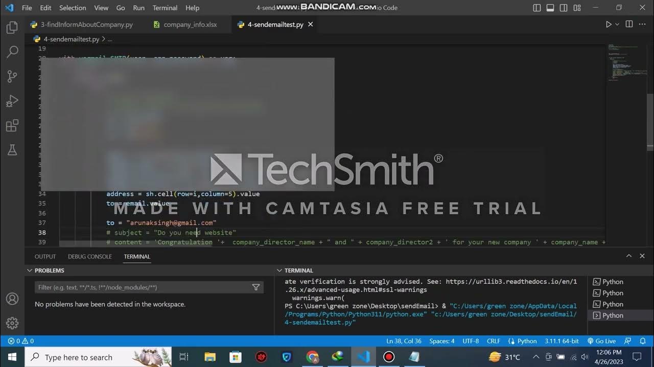 send unlimited email with gmail (Python Script) - YouTube
