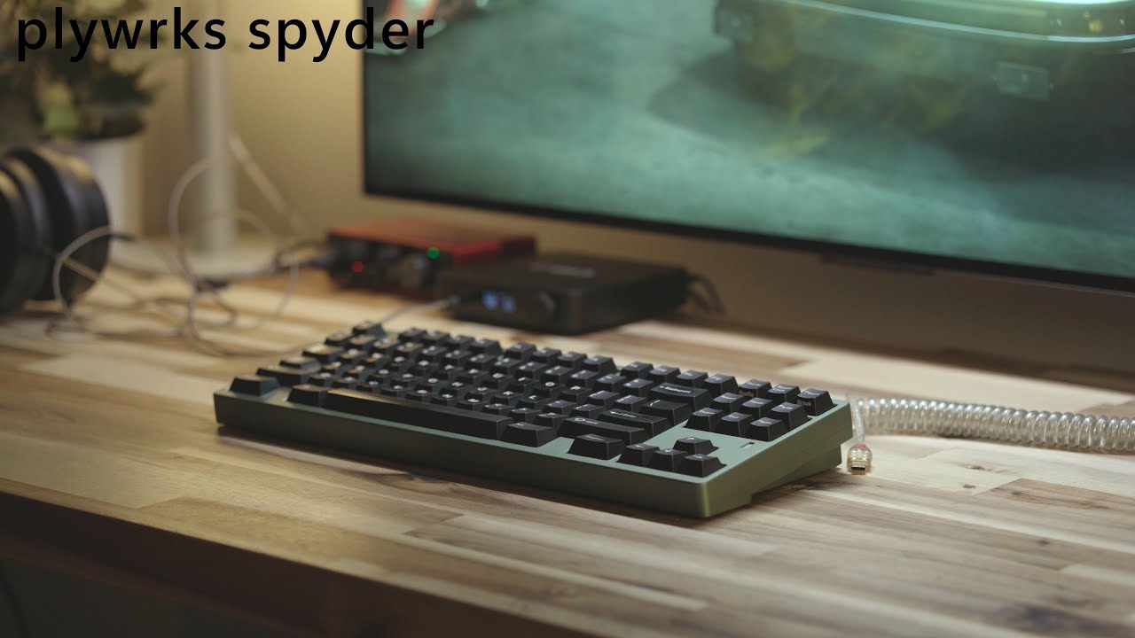 plywrks spyder typing sound test - vintage MX blacks w/ aluminum plate ...