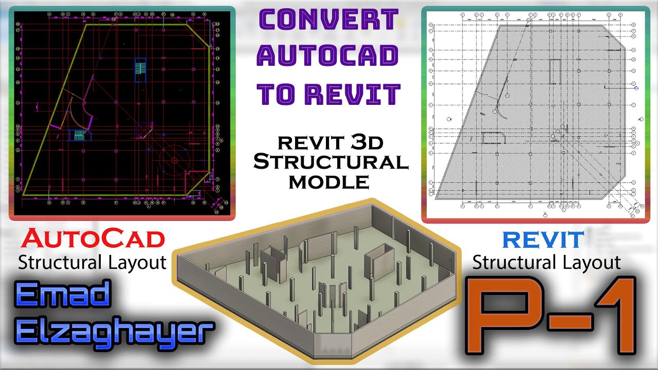 Convert Structural 2D AutoCAD to 3D Revit Modeling (Part 1) Structural ...