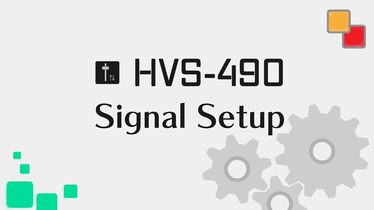 【Tutorial】"HVS-490" Video Switcher｜Signal Setup - YouTube
