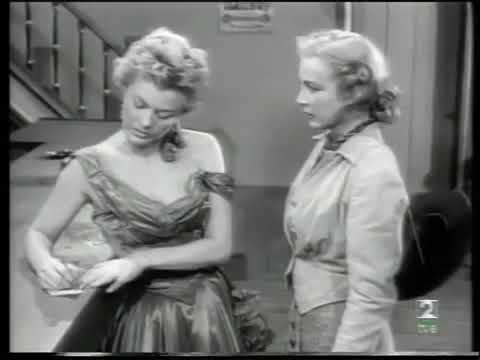 Black and White Classic Catfight between villainess in elegant dress and tom boyish heroine