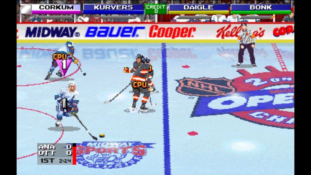 2 On 2 Open Ice Challenge - Anaheim [Arcade Longplay] (1995) Midway ...