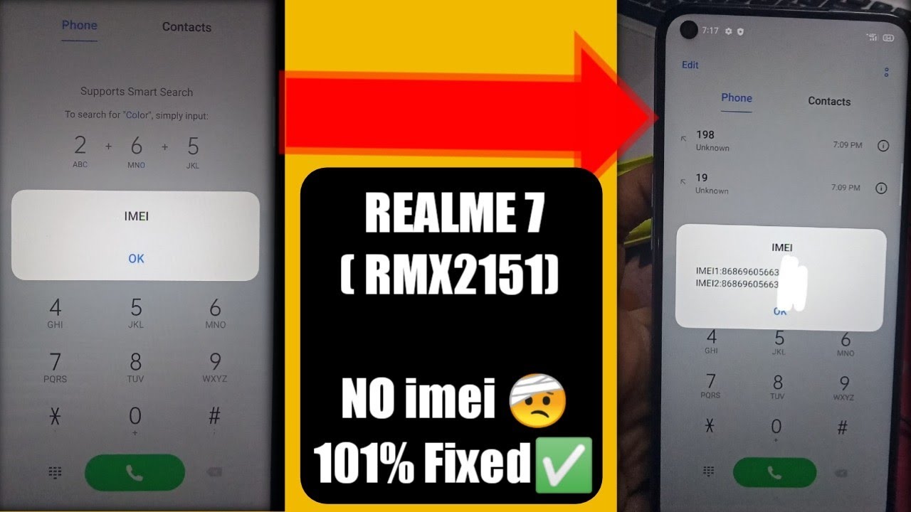 Realme 7 ( RMX2151) Imei Repair | How to Repair Realme No Imei Issue ...