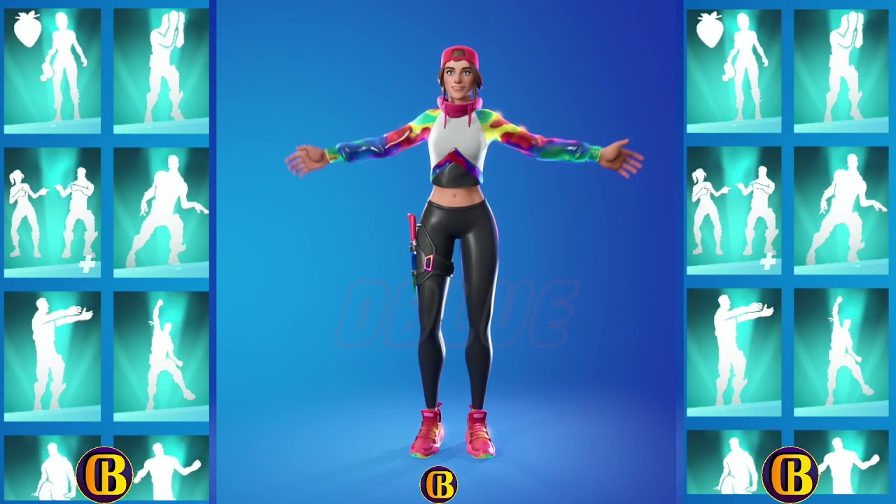 fortnite Loserfruit Skin Showcase With Icon Series Dances & Emotes ...