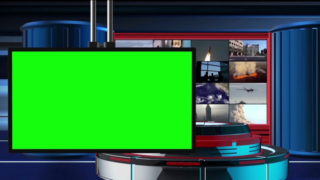 Broadcast News Intro and Security Monitors Free Green Screen Animation ...