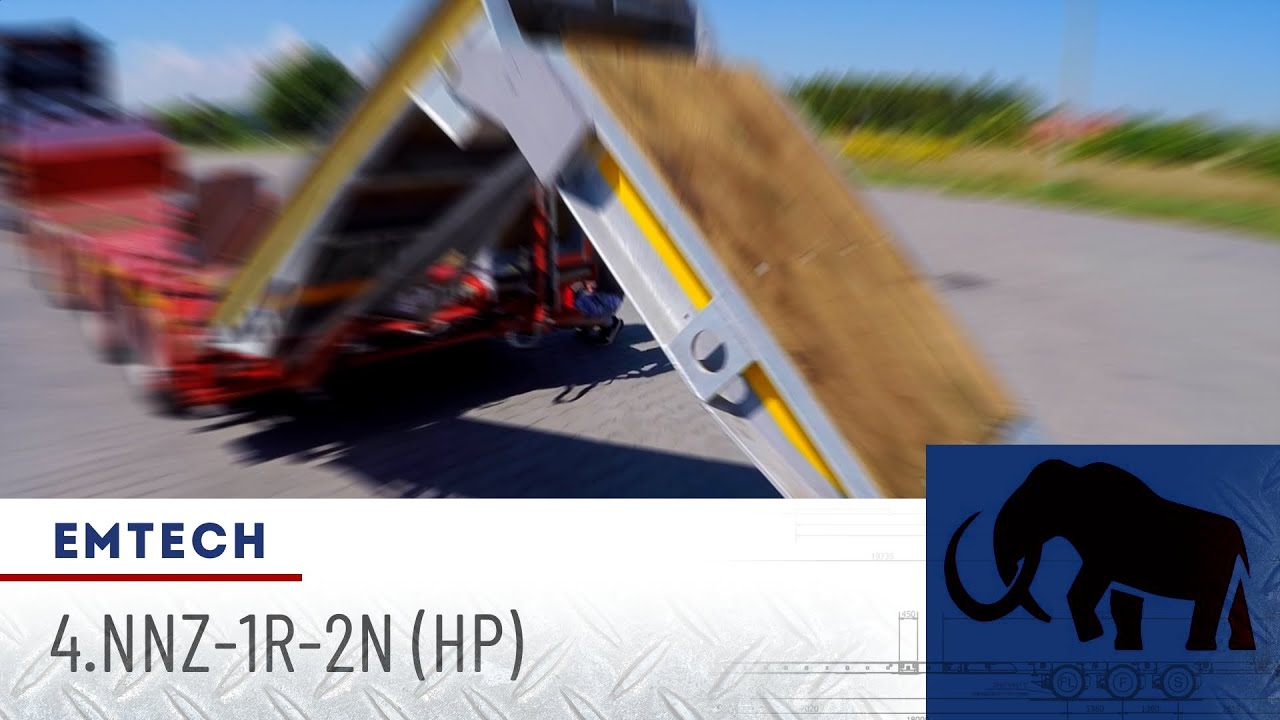 Emtech 4.NNZ-1R-2N (HP) - Naczepa 4 osiowa zagłębiana - YouTube