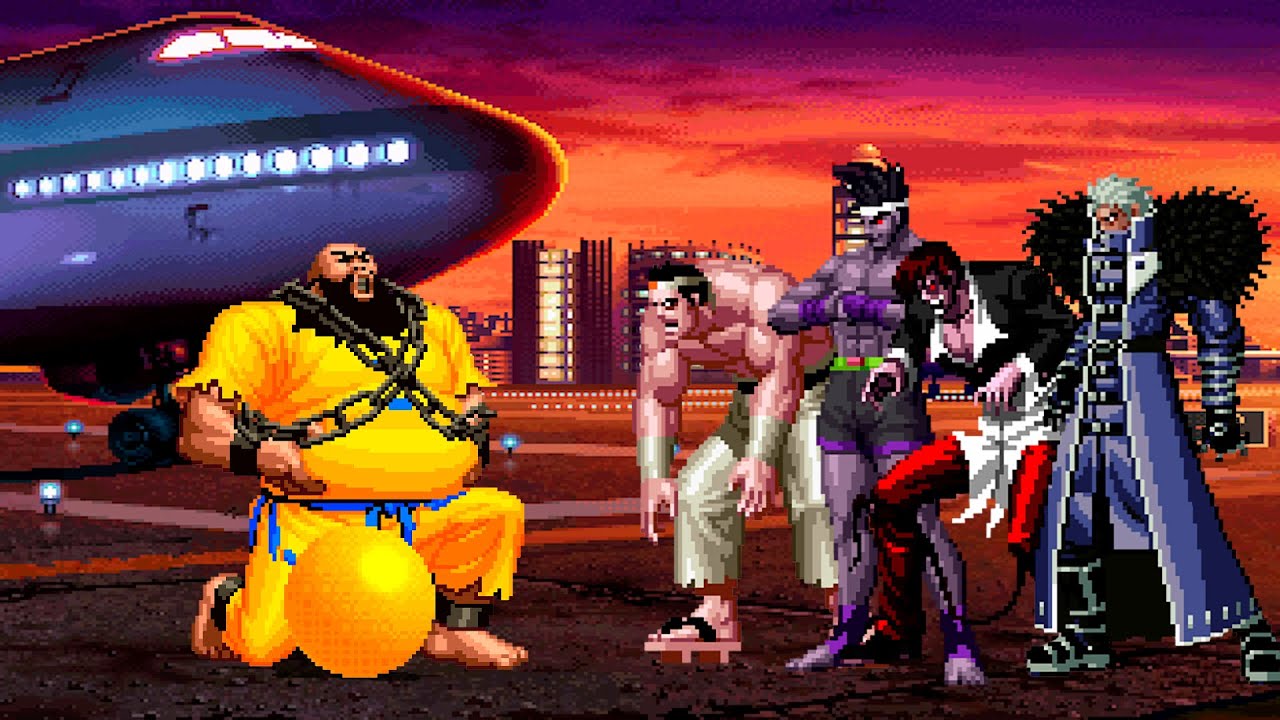 [KOF Mugen] Golden Fat Korean vs KOF Bosses Team - YouTube