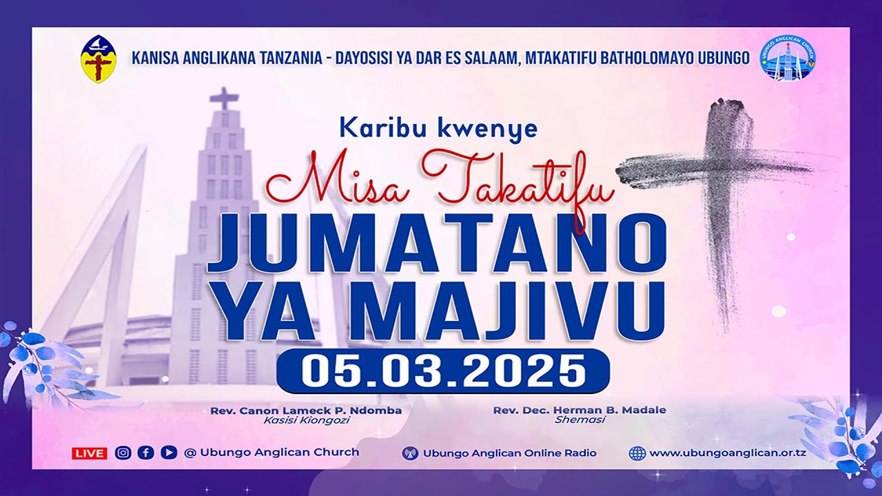 LIVE: MISA TAKATIFU JUMATANO YA MAJIVU 05.03.2025 - YouTube