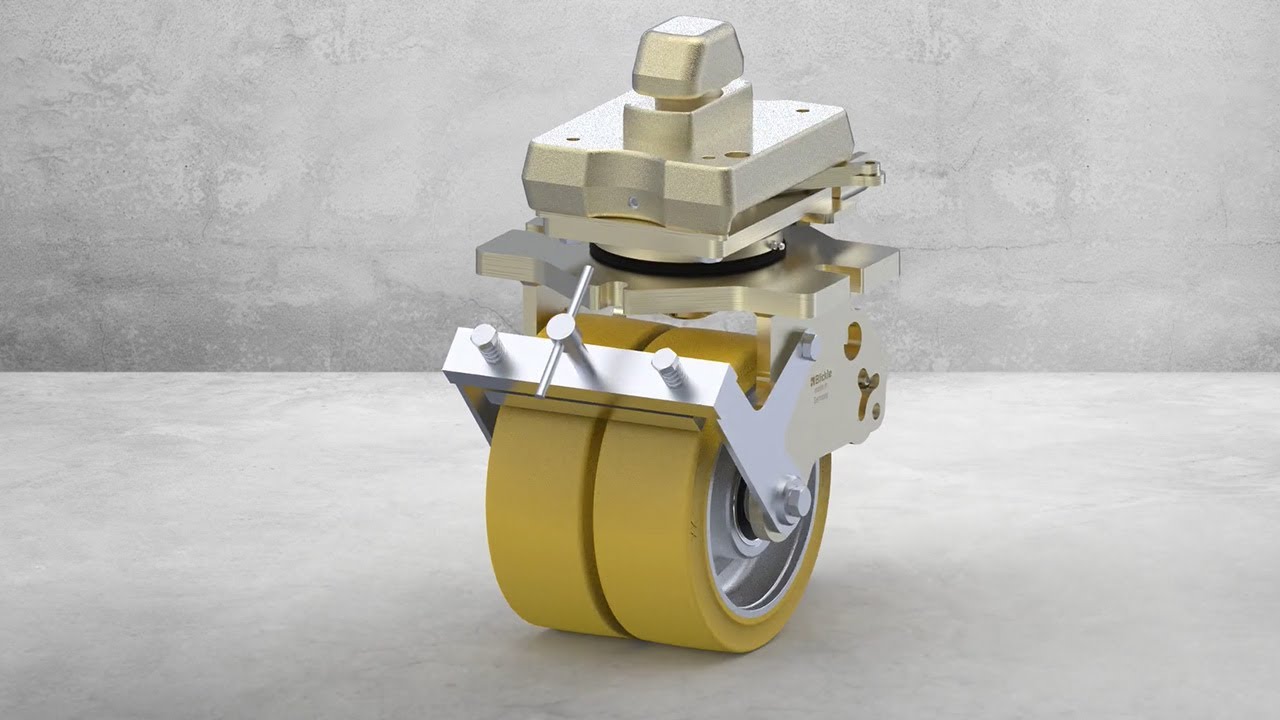 Blickle Container Castor series LSDC with Twistlock - YouTube
