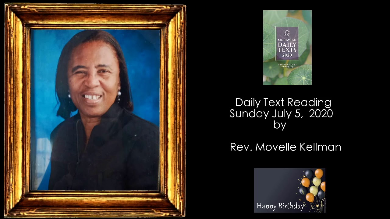 Daily Text Reading: Sunday July 5, 2020 - YouTube