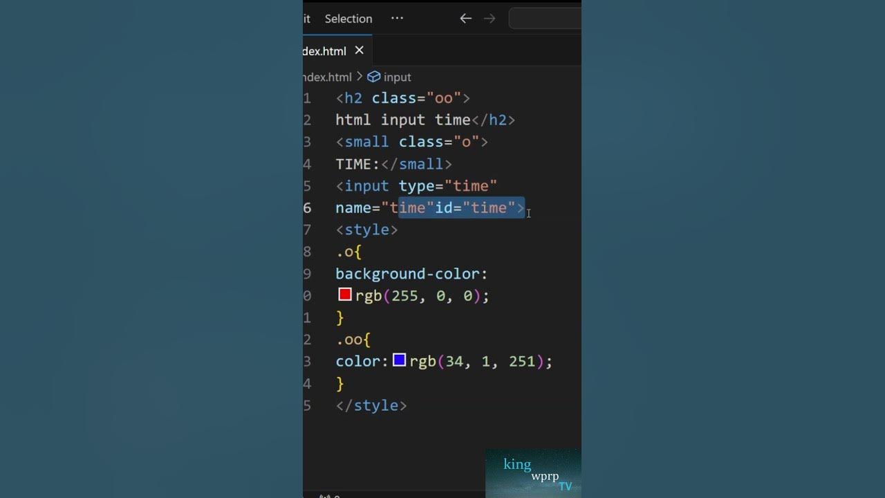 Html Tutorial Form And Input Type Input Time Code Htmltutorial Html Coding Htmlcss