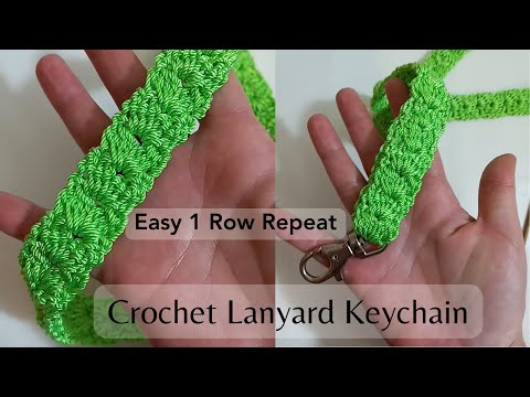 Make a Easy Crochet Lanyard Keychain Design-Along Crochet-Along, Behind ...