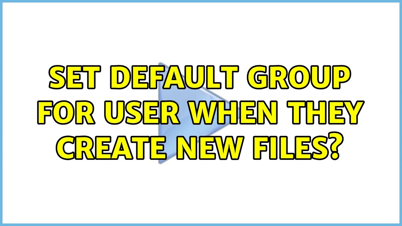 Ubuntu: Set default group for user when they create new files? - YouTube