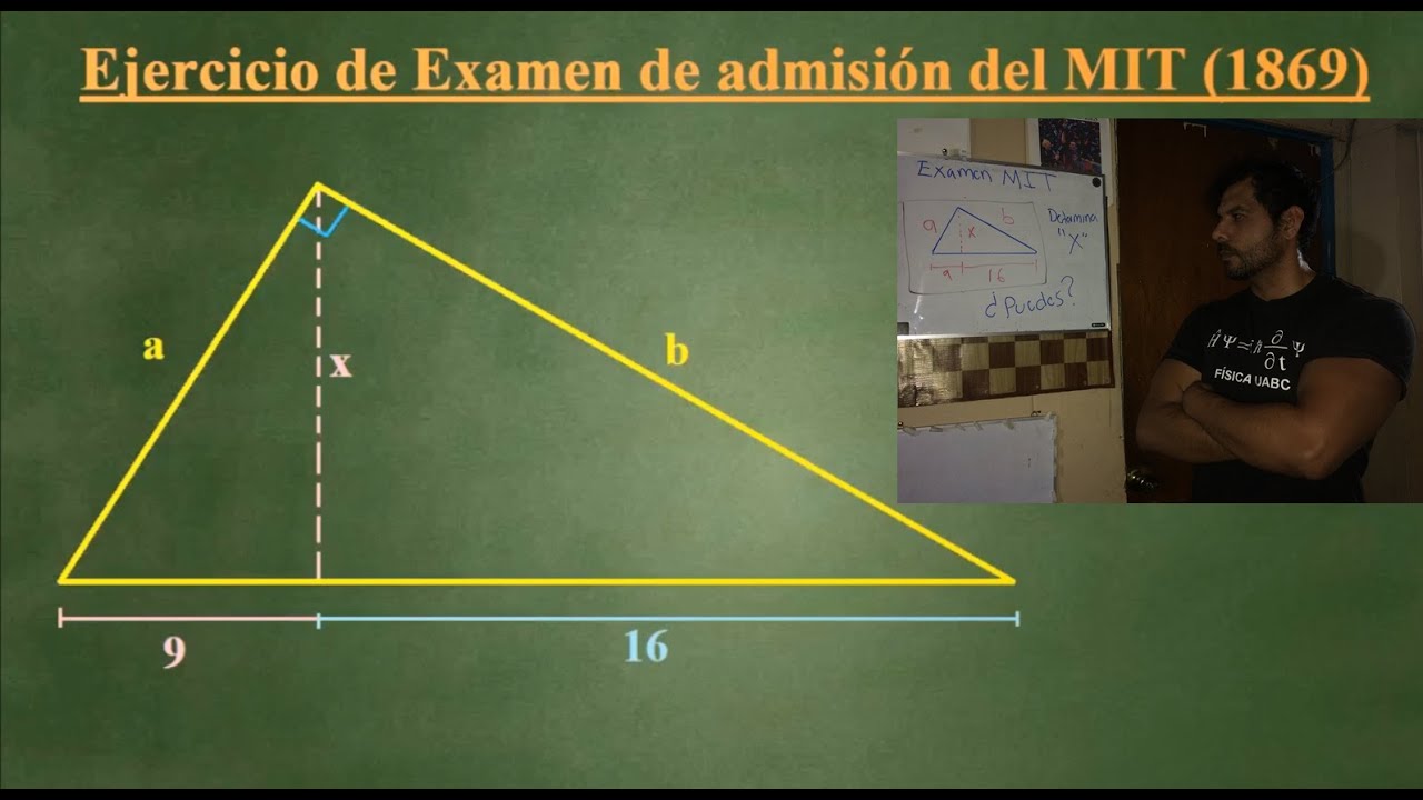 Ejercicio de examen de admisión del MIT (1869) - YouTube