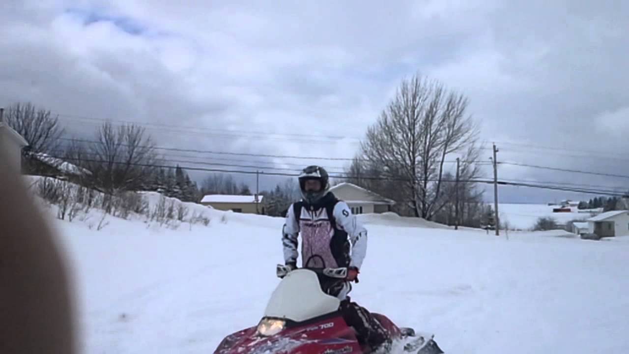 Big jump on sled. - YouTube