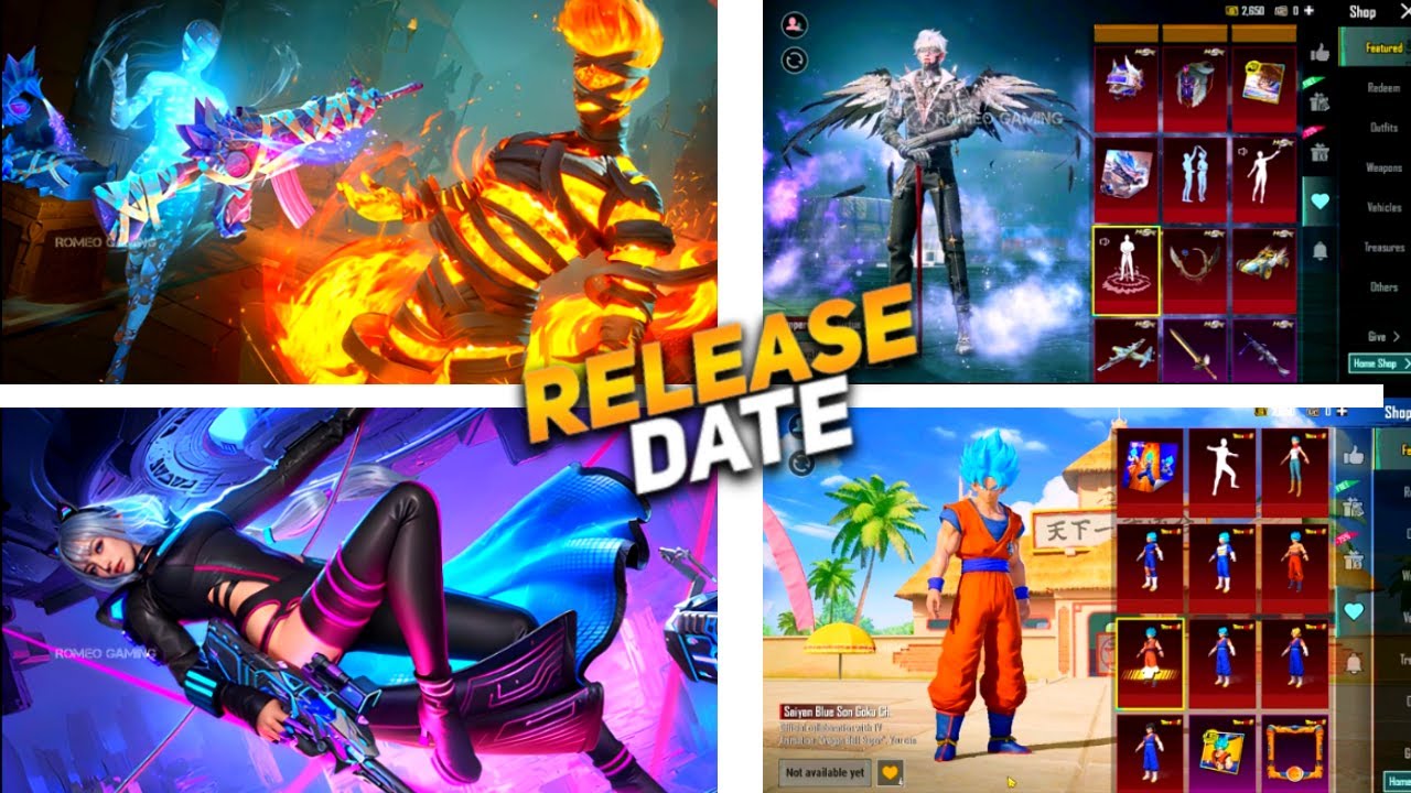 Release Date of All Creates | Fire Mummy Set | Ultimate Spin | PUBG ...
