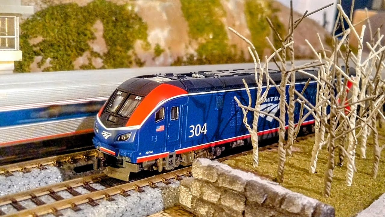 ALC-42 trying different lighting and competitions... N scale - YouTube