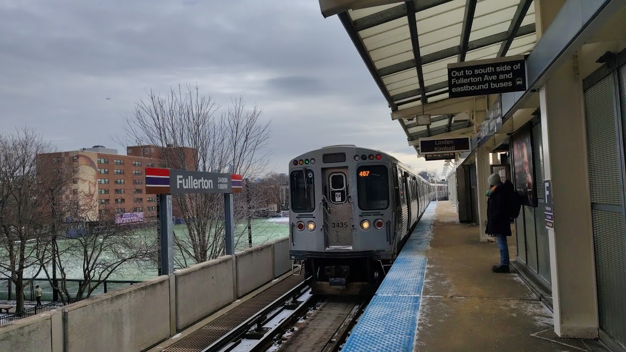Chicago Transit Authority "L" Brown Line Train to Kimball @ Belmont ...