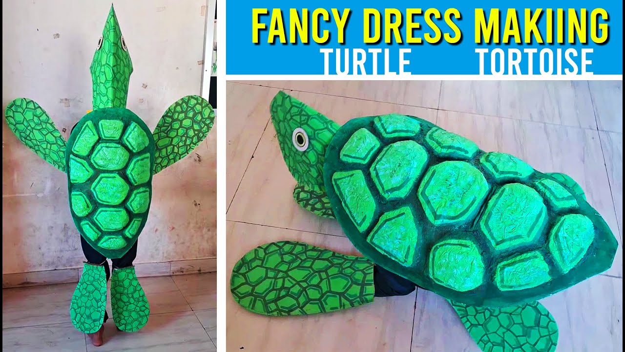 Fancy dress competition 🐢 Turtle fancy dress making kids - YouTube