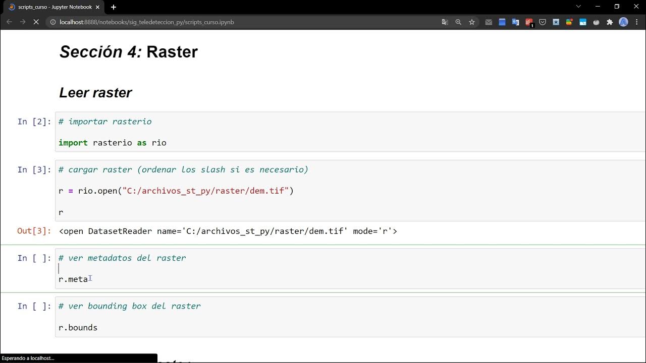 Leer raster en Python usando Rasterio y Jupyter Notebook - YouTube