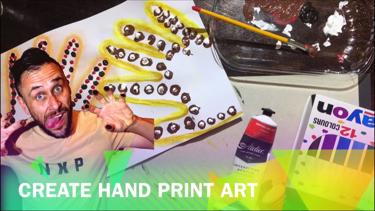 Create hand print art - YouTube