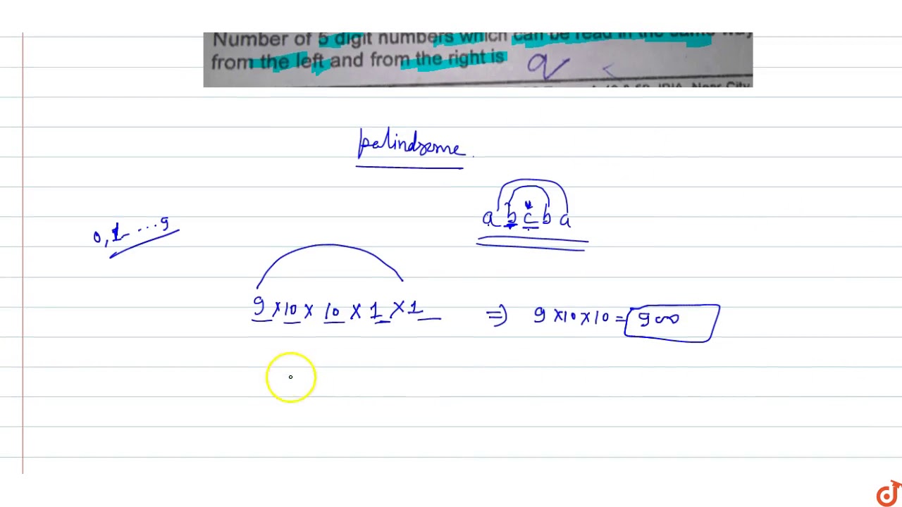 Number Of 5 Digit Numbers Which Can Be Read In The Same Way From The number-of-5-digit-numbers-which-can-be-read-in-the-same-way-from-the