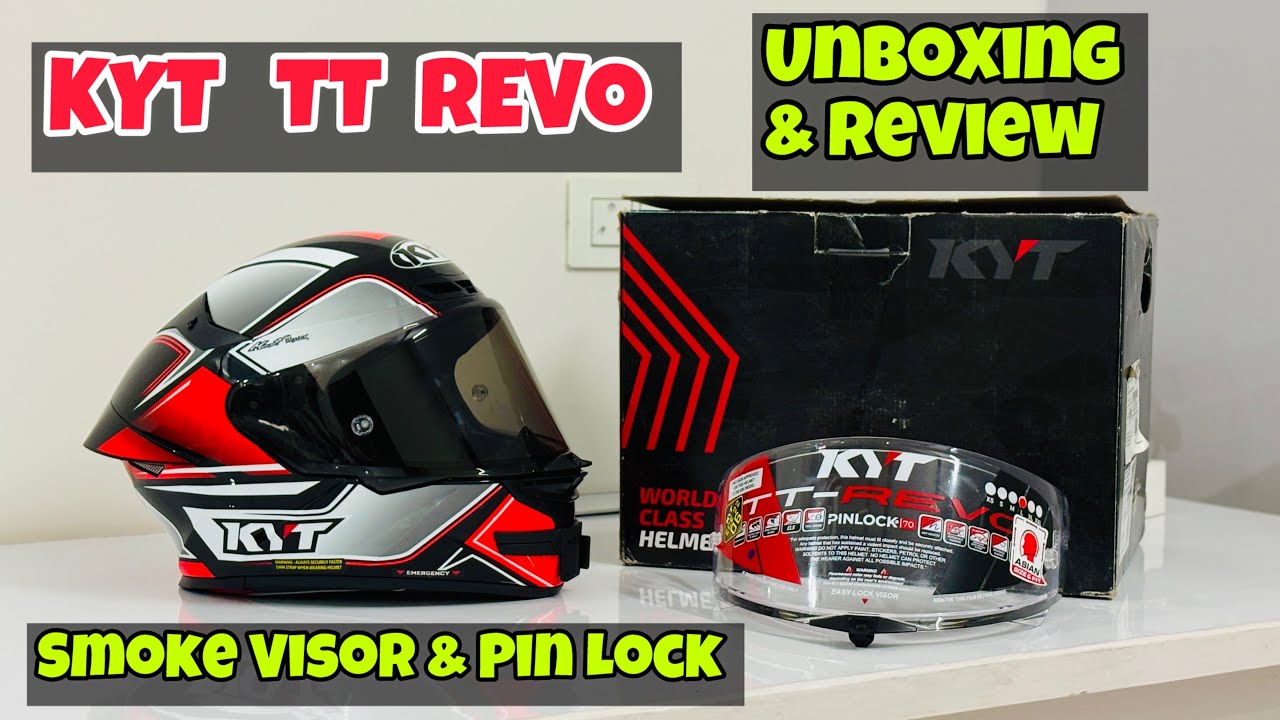 KYT TT REVO HELMET UNBOXING & REVIEW | KYT Visor Change | Smoke Visor ...