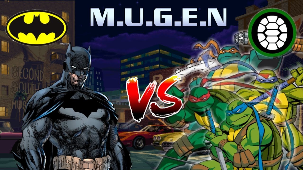 Batman (DC) vs TMNT Team (Nickelodeon) | MGS | Mugen Special Battle ...