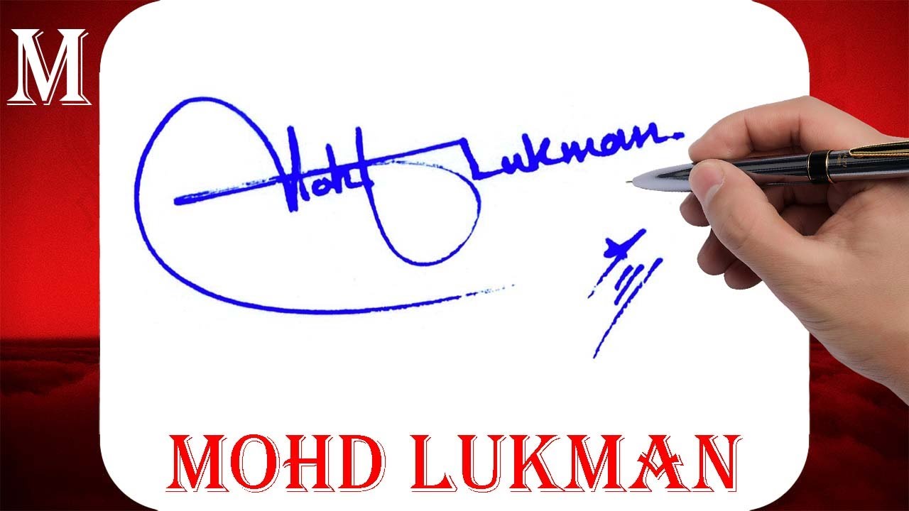 Mohd Lukman Name Signature Style - M Signature Style - Signature Style ...