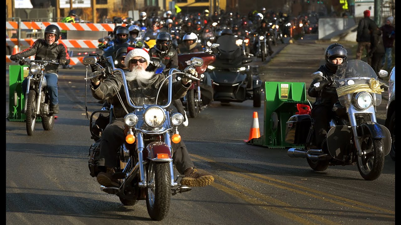 Thousands of motorcycles deliver holiday cheer to kids at the Olympia ...