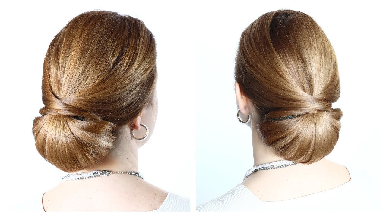 😍 EASY 3 Minute low bun hair tutorial - YouTube