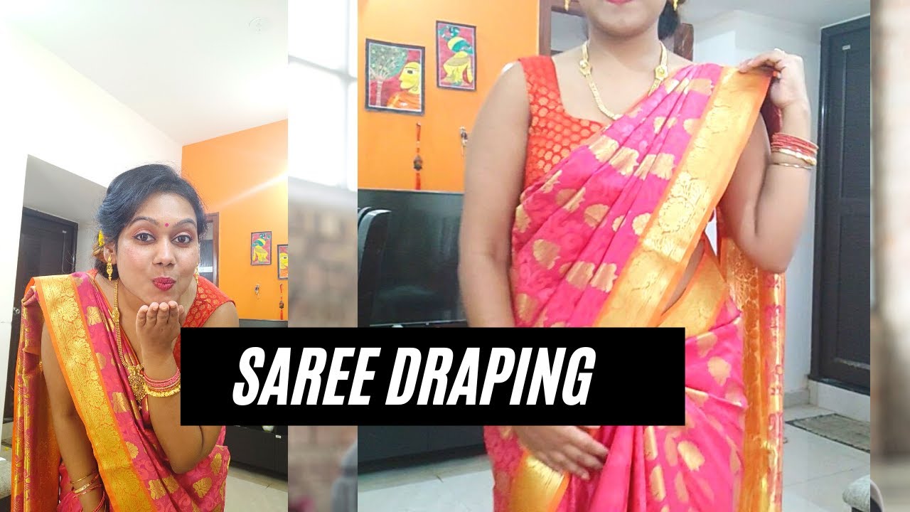 How to wear Saree for Beginners | Easy Silk Saree Draping Tutorial # ...