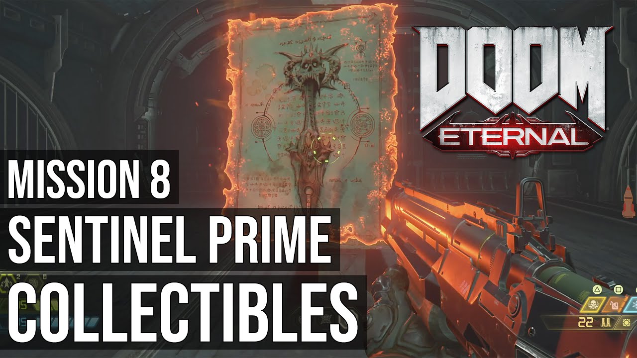 All Collectibles - Mission 8 - Sentinel Prime - Doom Eternal - YouTube