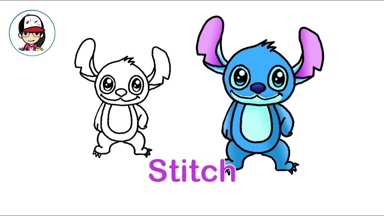 How to Draw Stitch Easy - YouTube
