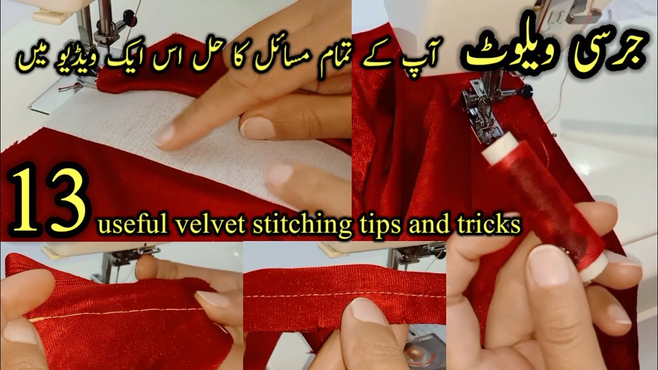 velvet dress cutting and stitching || jersey velvet stitching tips and ...