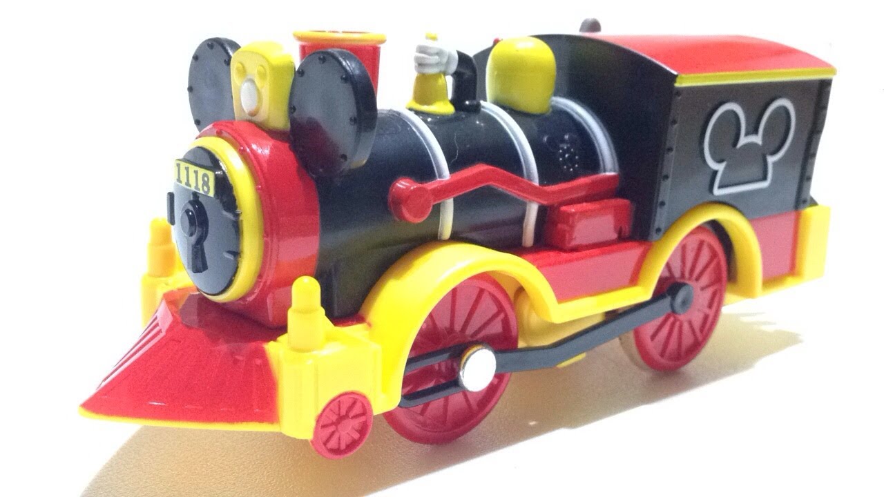 Mickey Mouse Toy Steam Locomotive ミッキーマウスのSLおもちゃ - YouTube