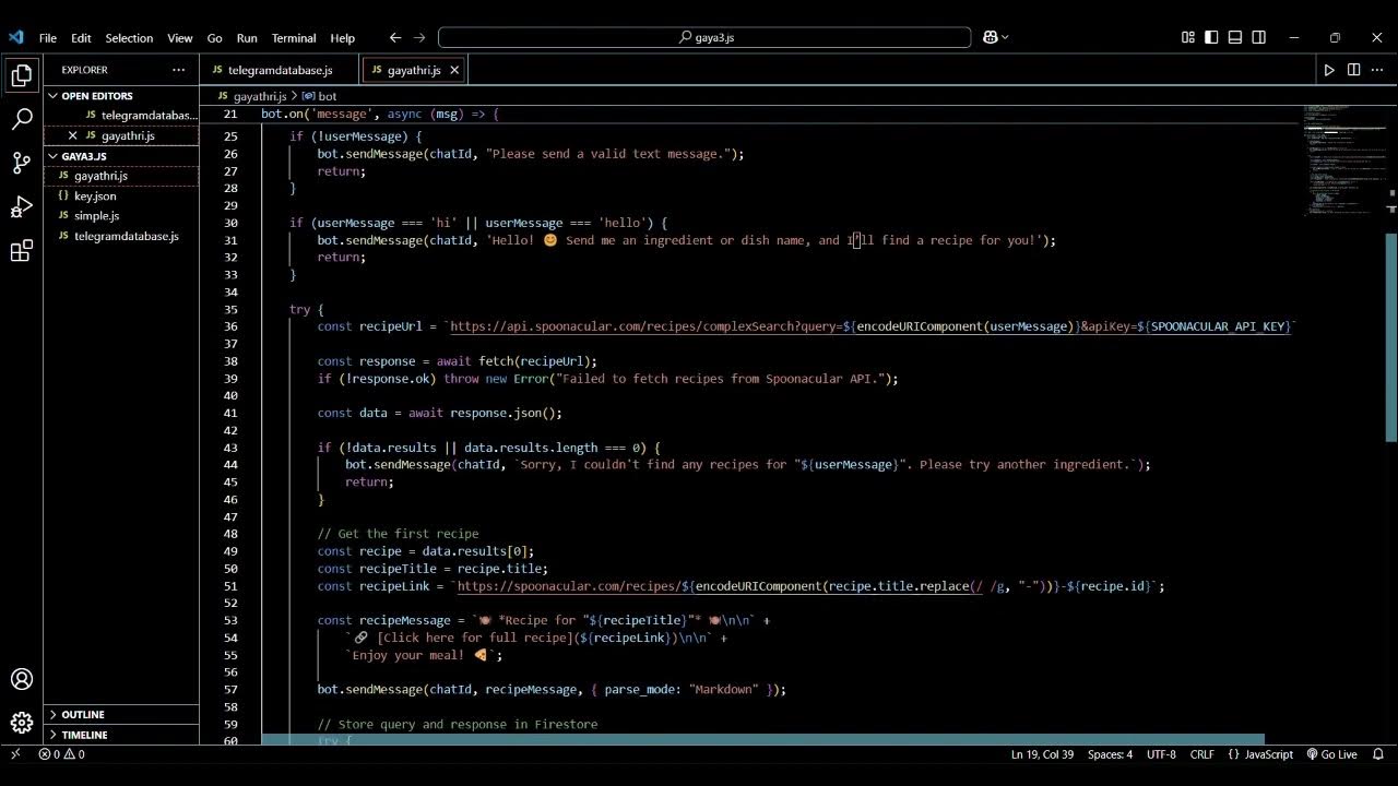 Telegram bot connection to firebase - YouTube