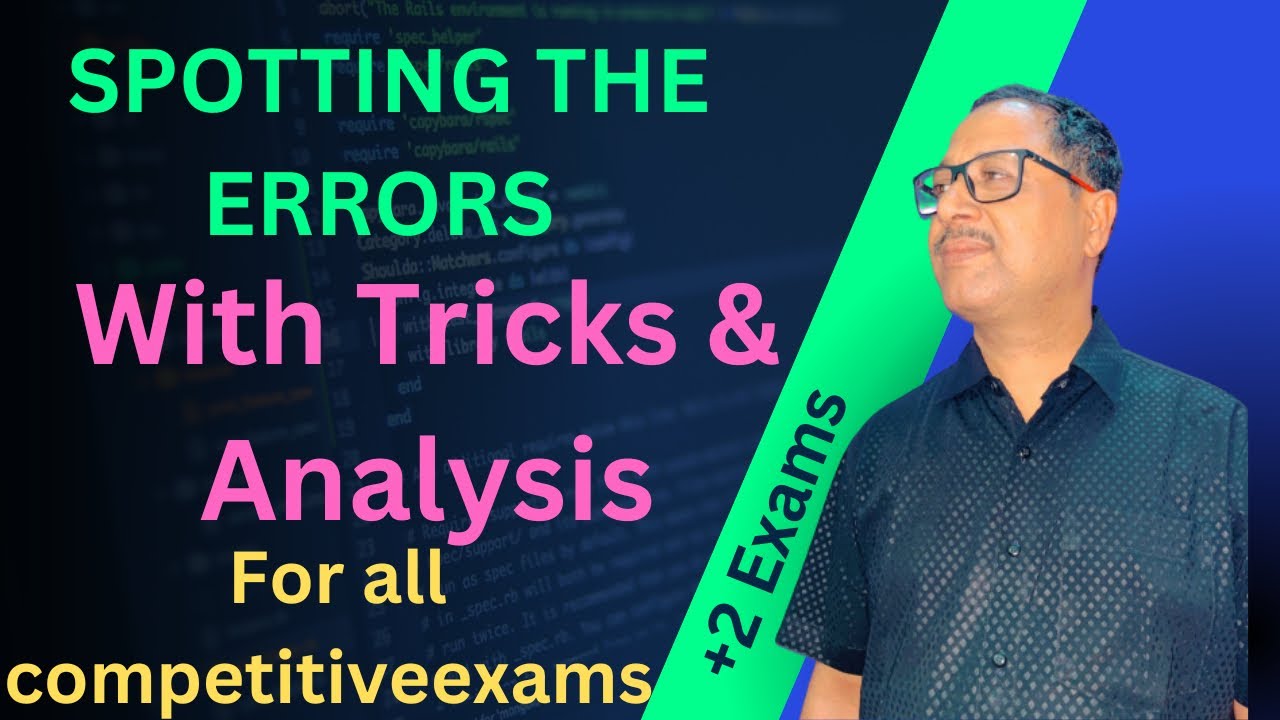?spot The Errors And Correct Them with Clues And Tricks👍😊 - YouTube