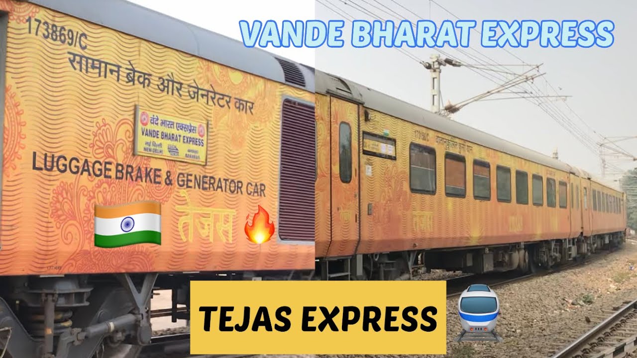🚆1st time TEJAS Vande Bharat Express in Varanasi 🚊Banaras #india # ...