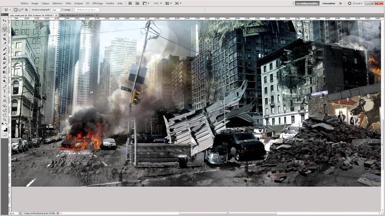 Speed art - City Collapse - YouTube