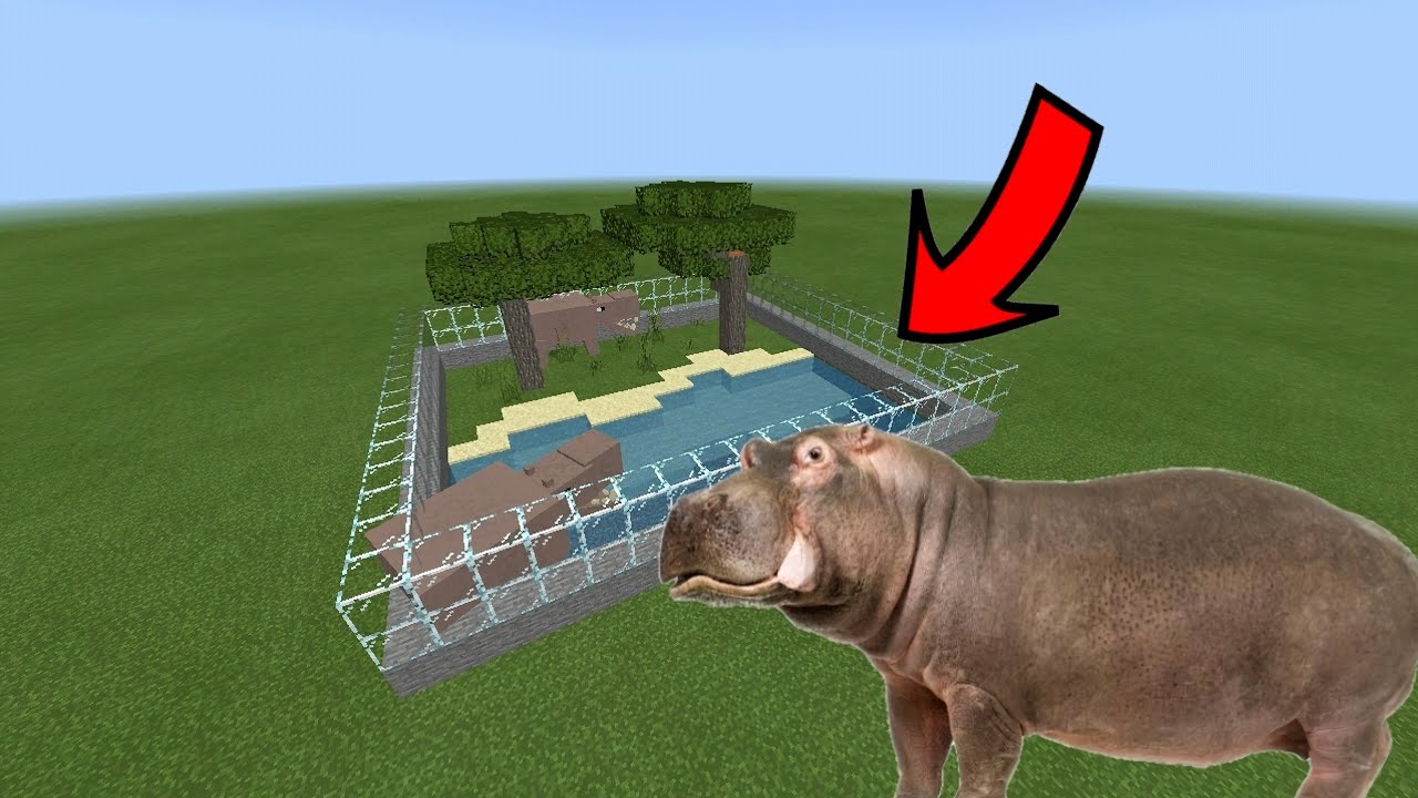 How To Make a Hippo Farm in Minecraft PE - YouTube